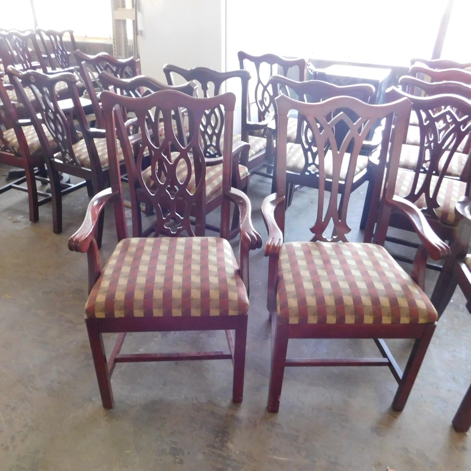 Wood Frame Stationary Arm Chair - Office Furniture Warehouse